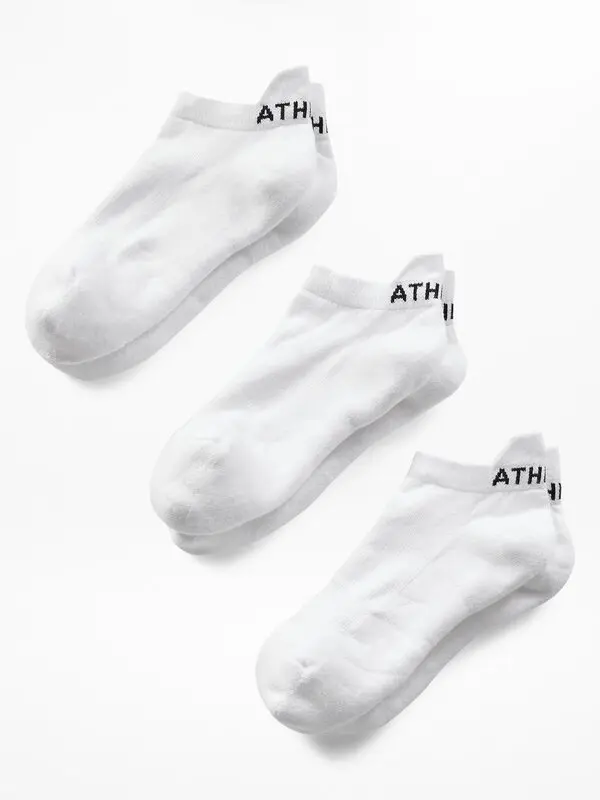 Athleta Everyday Ankle Socks 3-pack - Bright White