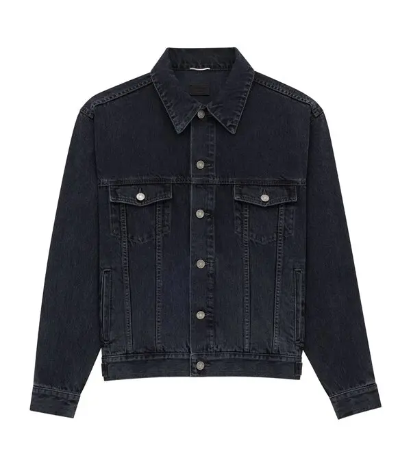 Saint Laurent Trucker Denim Jacket - Brown