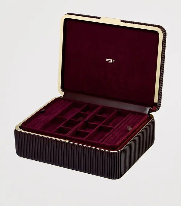 Wolf Large Bella Jewellery Box - Red