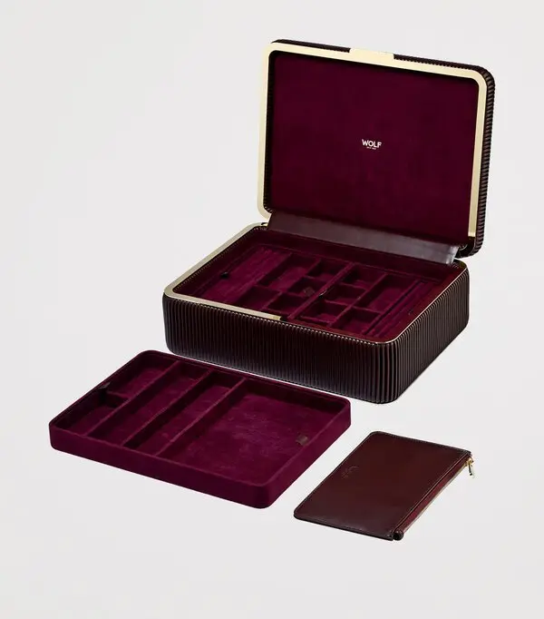 Wolf Large Bella Jewellery Box - Red