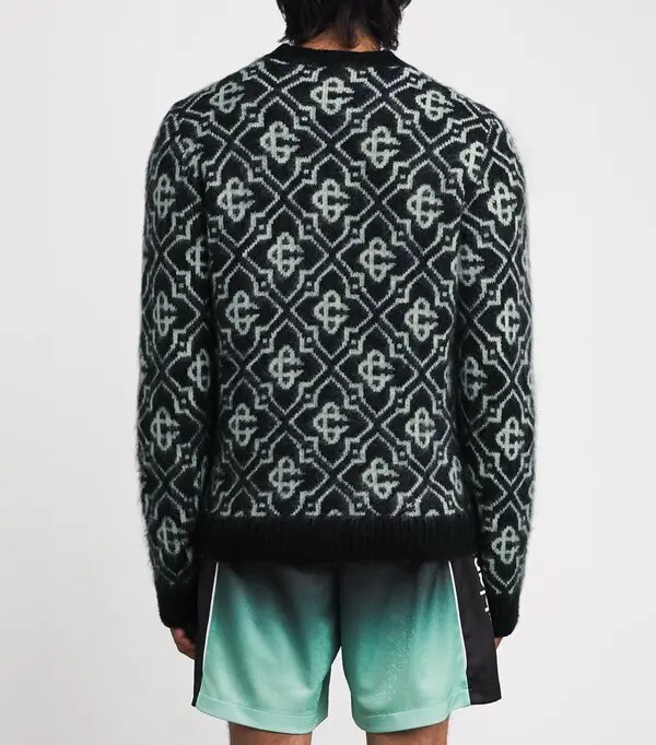 Casablanca Mohair-blend Monogram Sweater