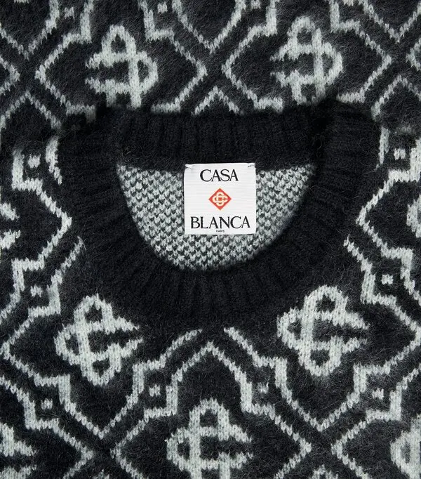 Casablanca Mohair-blend Monogram Sweater