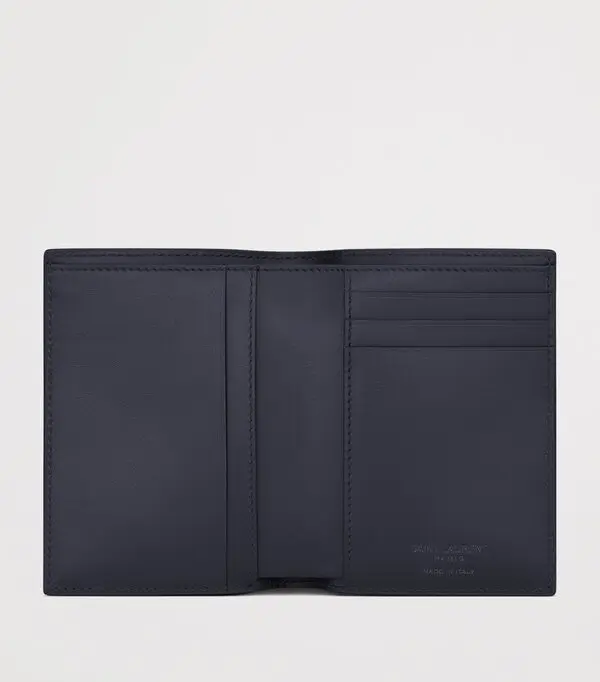 Saint Laurent Calfskin Logo Bifold Wallet