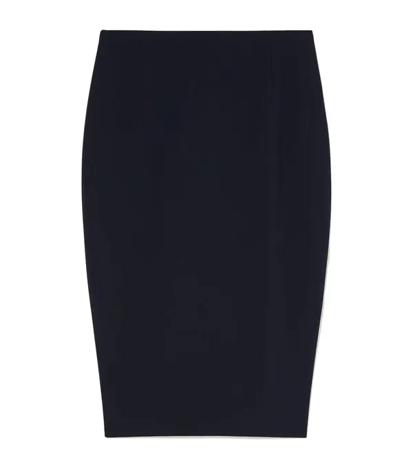 Marina Rinaldi Cady Colonna Midi Pencil Skirt - Blue