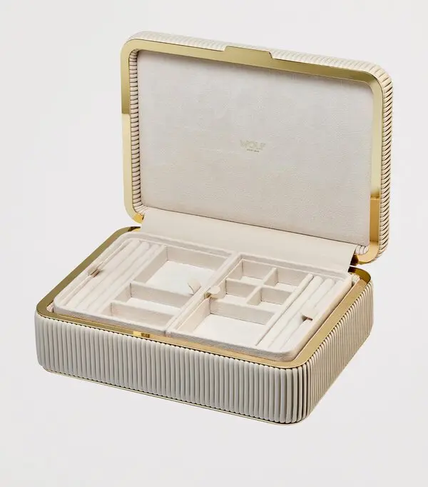 Wolf Medium Bella Jewellery Box - Neutral