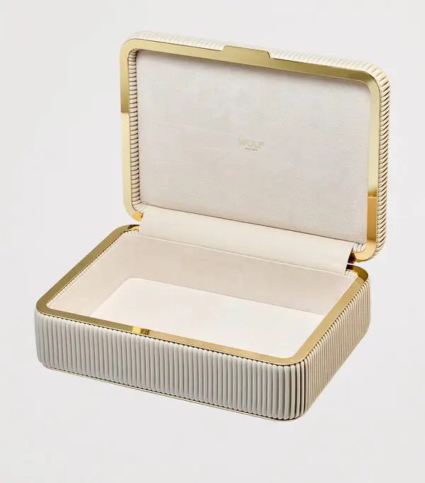 Wolf Medium Bella Jewellery Box - Neutral