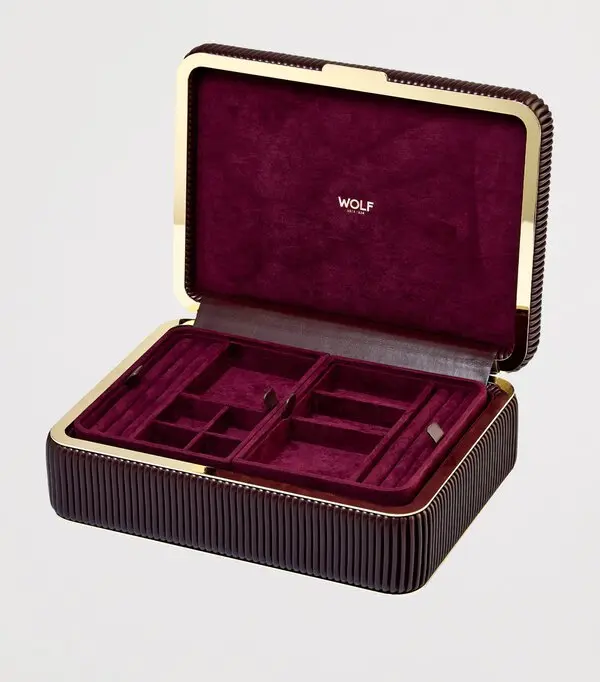 Wolf Medium Bella Jewellery Box - Red