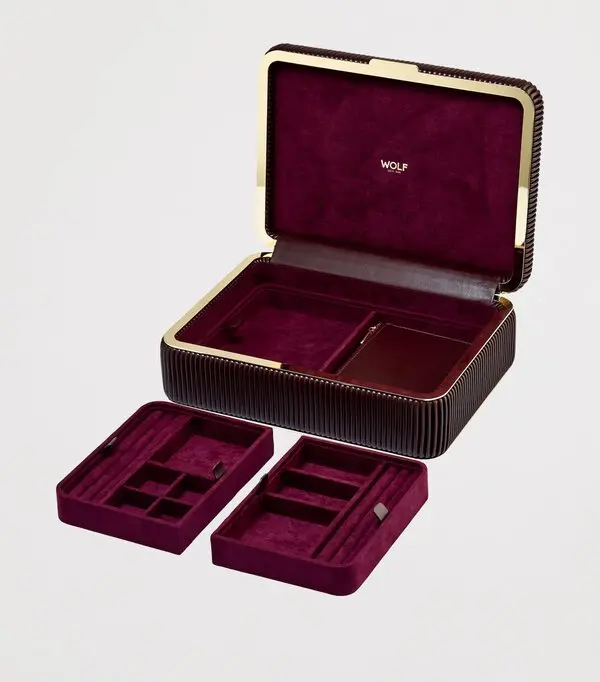 Wolf Medium Bella Jewellery Box - Red