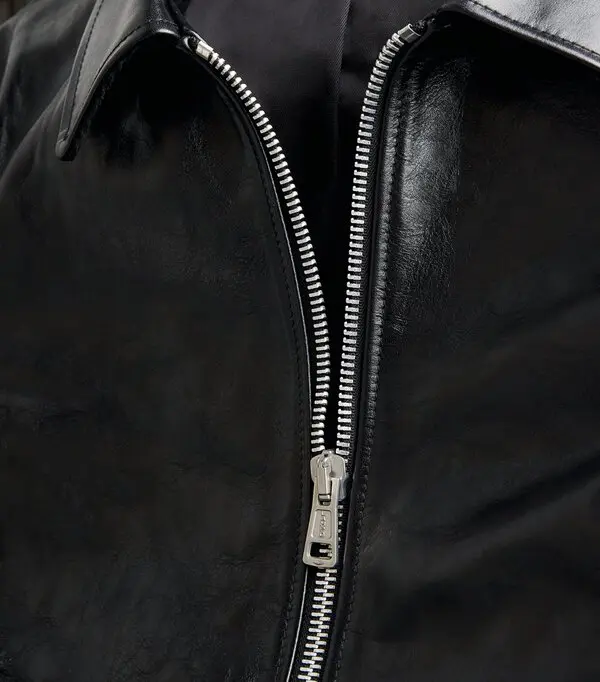 Our Legacy Leather Mini Jacket - Black