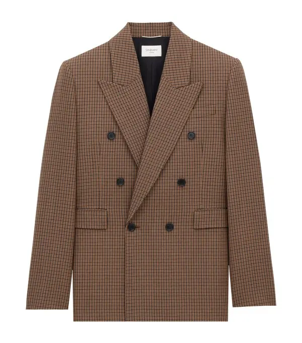 Saint Laurent Wool Check Blazer
