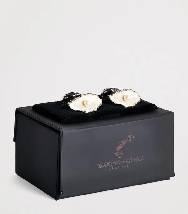 DEAKIN & FRANCIS Sterling Oyster And Pearl Cufflinks