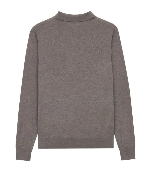 Saint Laurent Wool Long-sleeve Polo Sweater