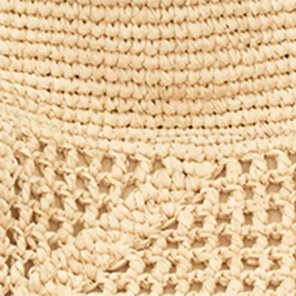 Saint Laurent Jamie Raffia Shopper Bag - Beige