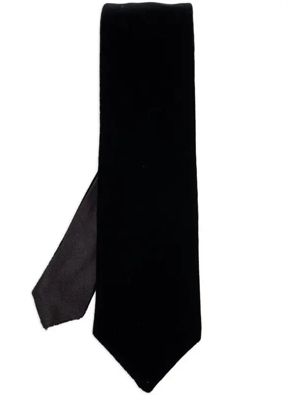 Giorgio Armani Woven Jacquard Neck Tie - Black