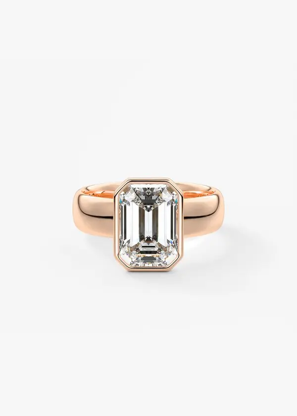 FRANK DARLING The Daily Bezel Xl Emerald Cut Diamond Ring - Yellow Gold
