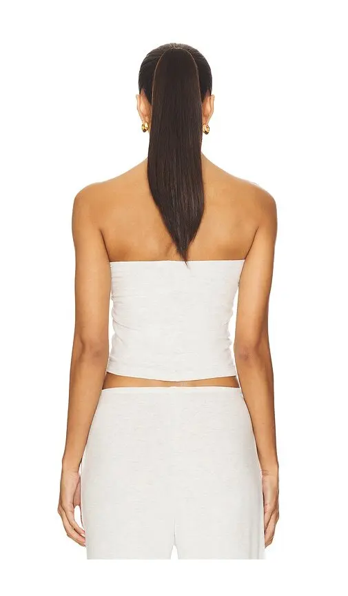LESET Lauren Bandeau Top - Grey