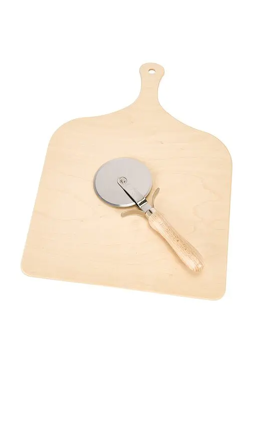 VERVE CULTURE Pizza Set With Peel & Slicer - Neutral
