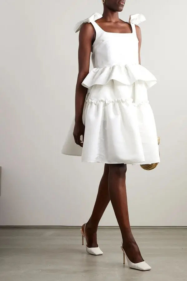 Nina Ricci Taffeta Ruffled Skirt