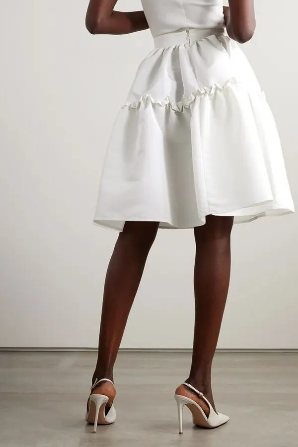 Nina Ricci Taffeta Ruffled Skirt