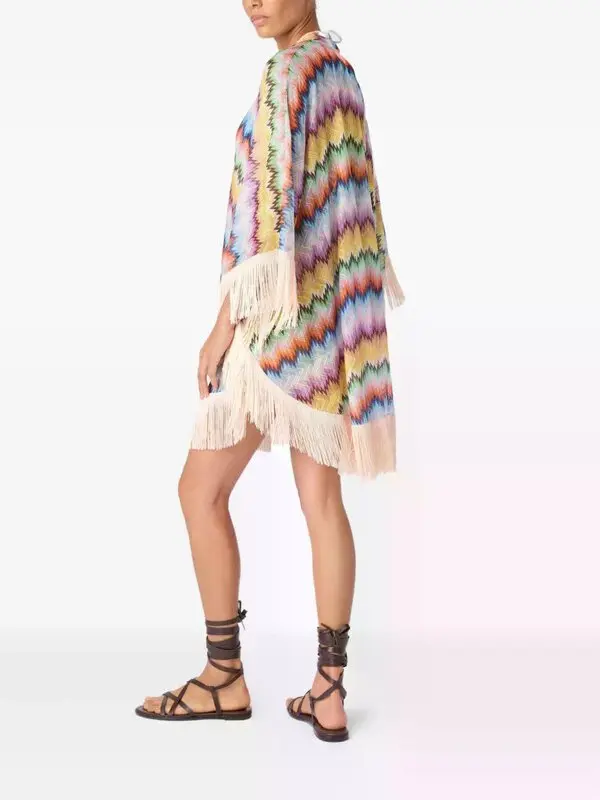 Missoni Zigzag-pattern Fringed Midi Dress