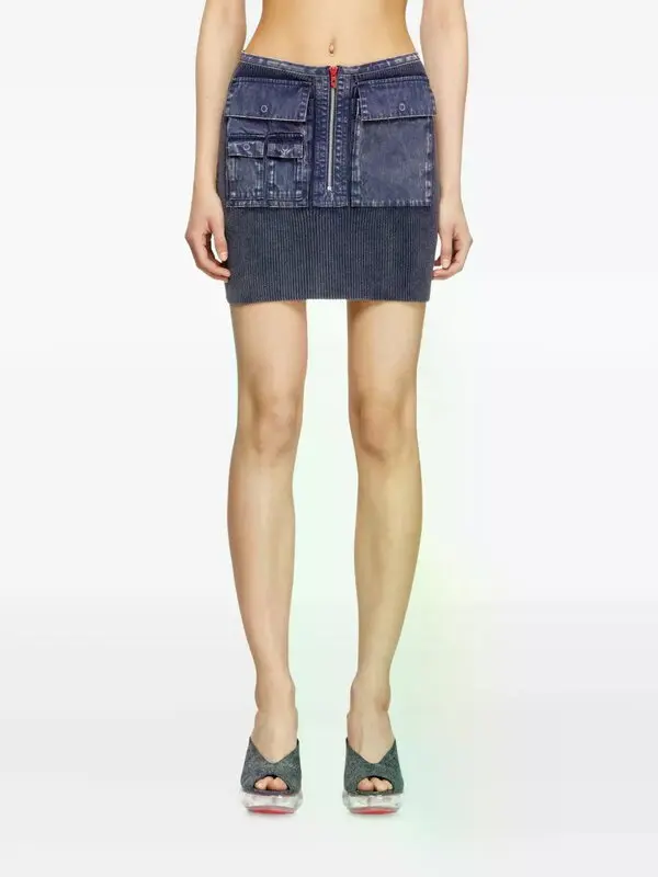 DIESEL Zip-front Mini Skirt With Pockets