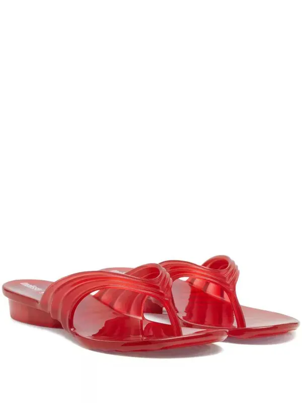 DIESEL® X Melissa Pleated Thong Sandals - Red