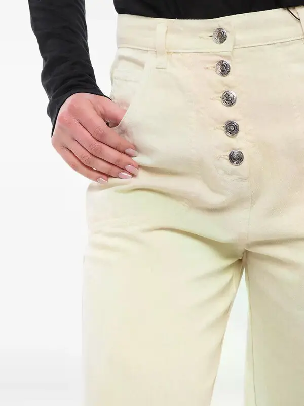 Etro Button-fastening Jeans With Embroidered Pocket