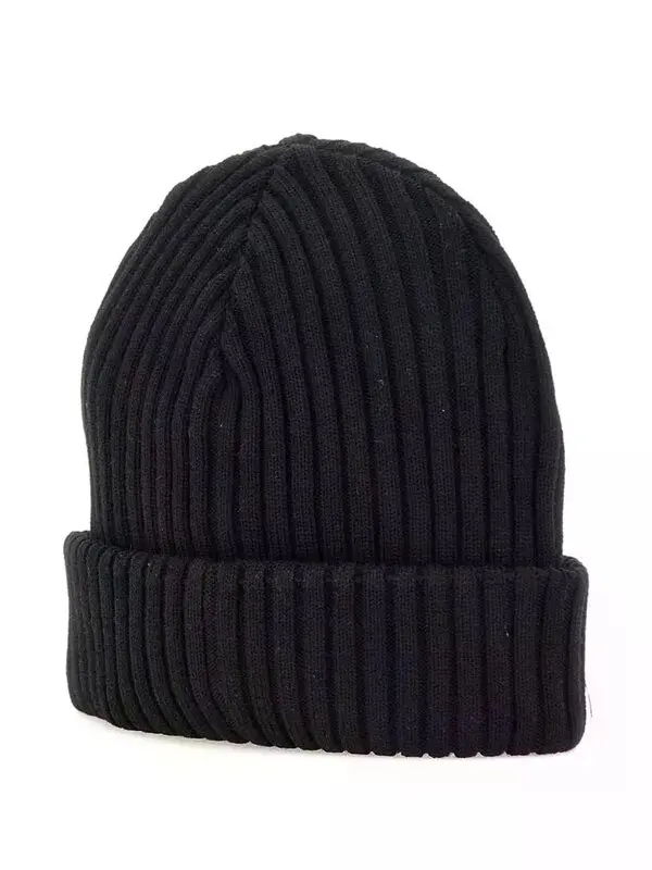 Paul & Shark Ribbed Wool Beanie - Black
