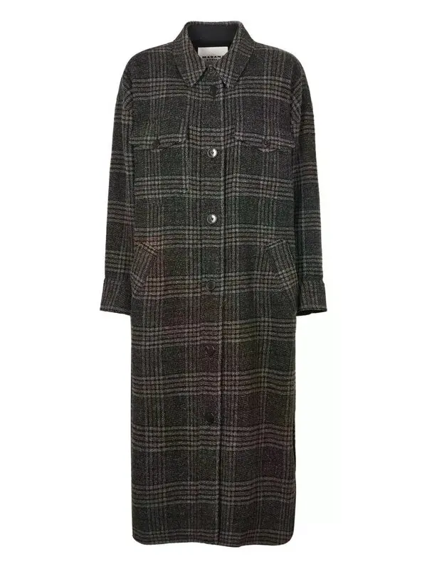 MARANT ETOILE Checked Buttoned Coat