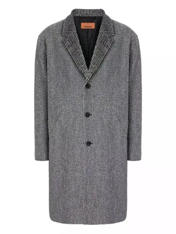 Missoni Herringbone-patterned Overcoat