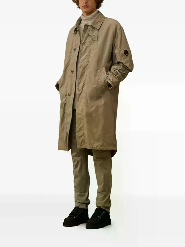 C.P. COMPANY Buttoned Coat With Quilted Lining