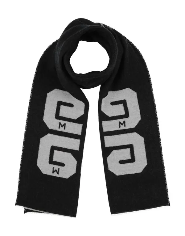 Givenchy Scarf Wool, Virgin Wool, Silk - Black