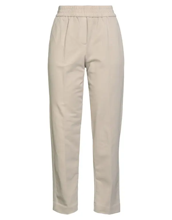 CIRCOLO 1901 Cotton Elastane Track Pants - Beige