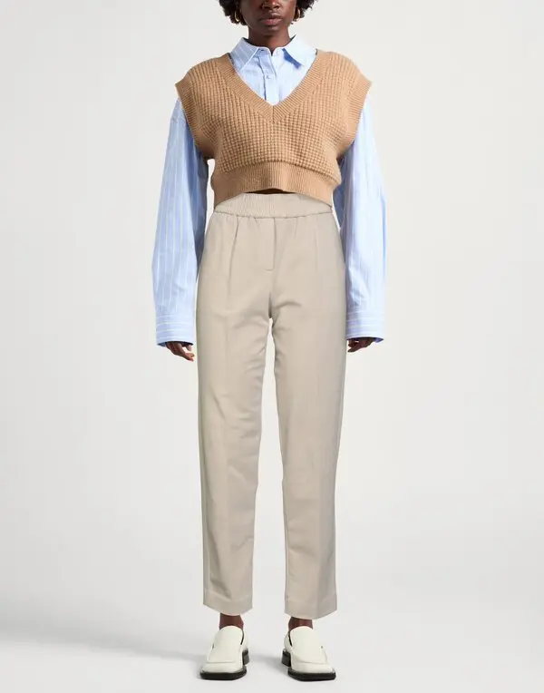 CIRCOLO 1901 Cotton Elastane Track Pants - Beige