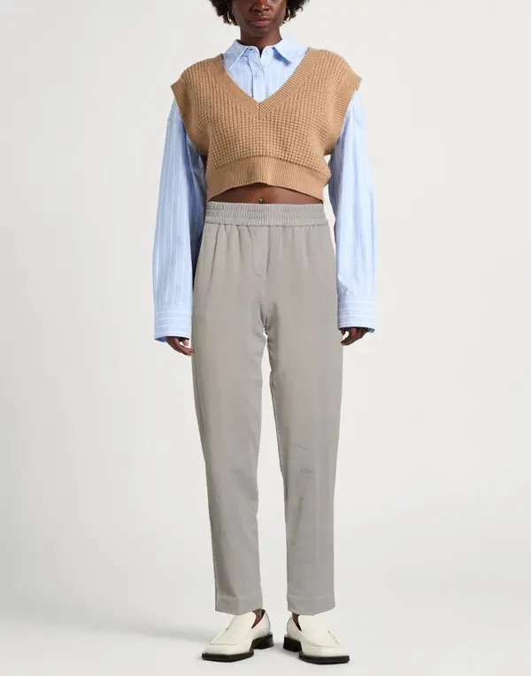 CIRCOLO 1901 Cotton Elastane Track Pants - Grey
