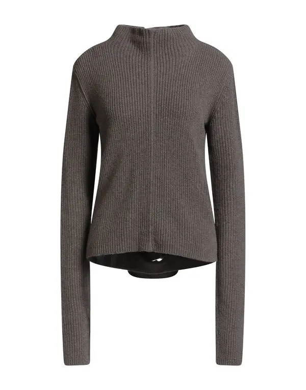 Rick Owens Cashmere And Wool Turtleneck Knit Top - Grey