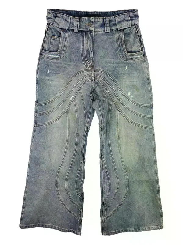 NO/FAITH STUDIOS Wave-pattern Jeans