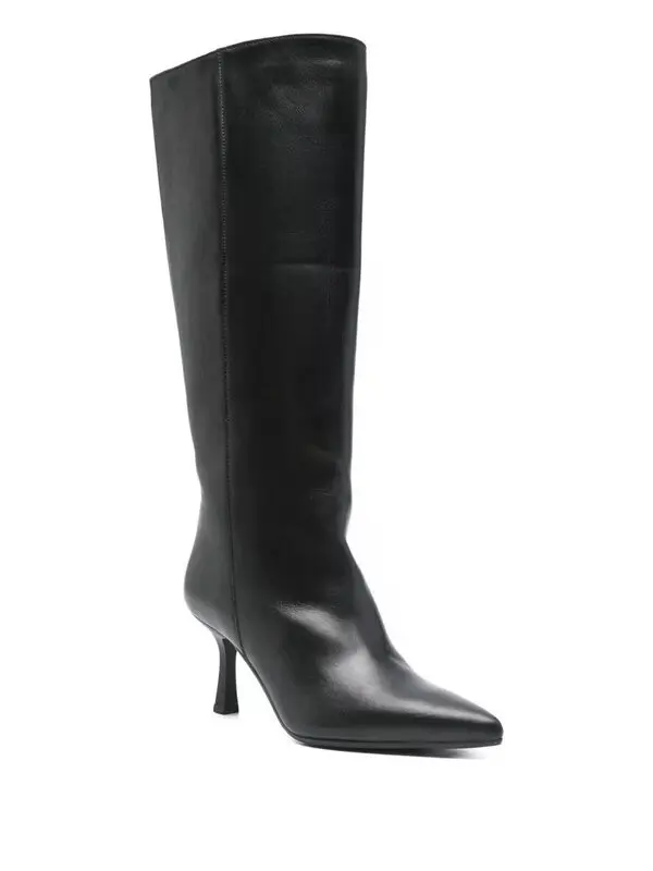 GISEL MOIRE 80mm Calf-leather Knee-high Boots