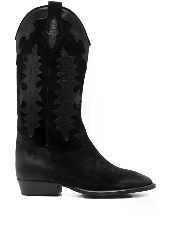 GISEL MOIRE 20mm Leather Cowboy Boots