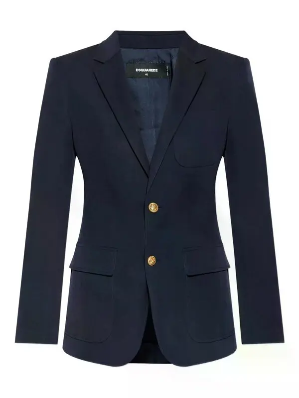 Dsquared2 Carolyn Single-breasted Blazer With Gold-tone Buttons - Blue