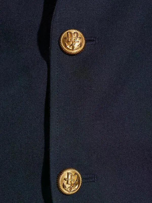 Dsquared2 Carolyn Single-breasted Blazer With Gold-tone Buttons - Blue