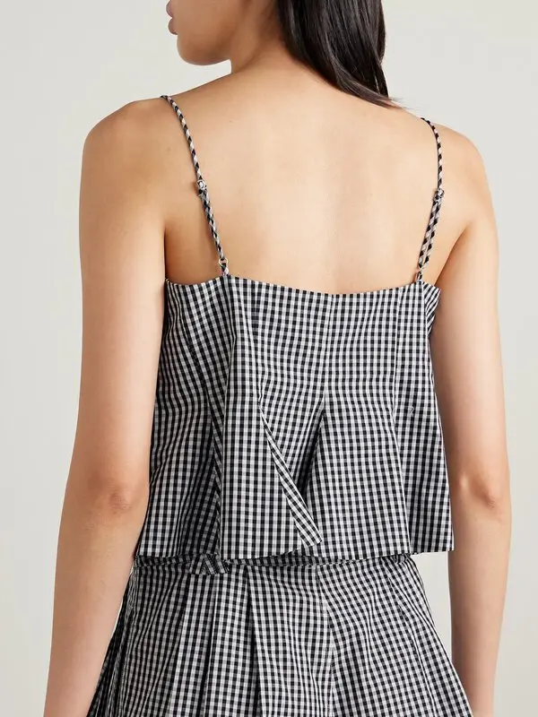 Sea Neci Gingham Cotton-poplin Camisole