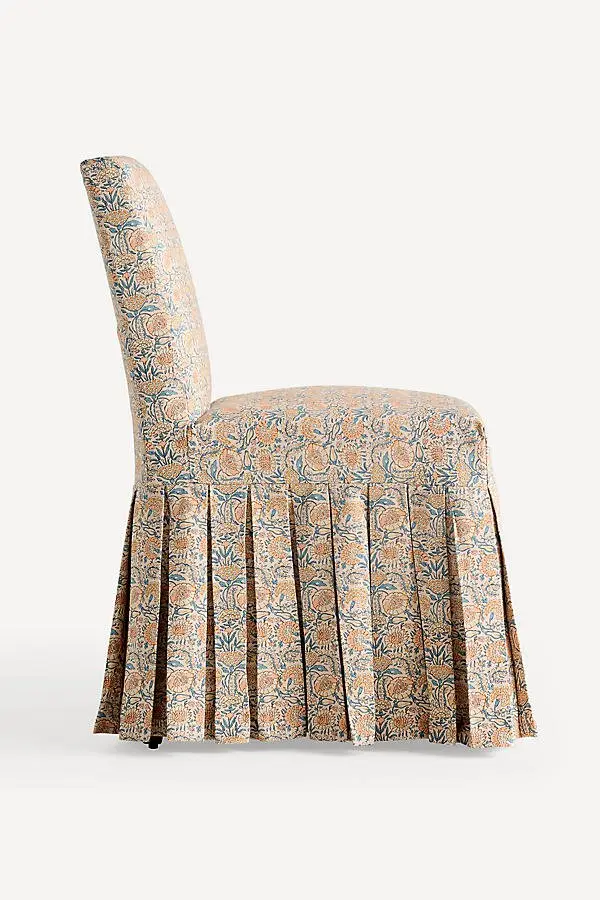 Anthropologie Layla Printed Ruffle Slipcover - Magnolia