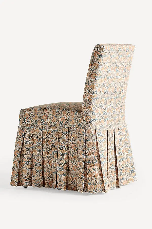 Anthropologie Layla Printed Ruffle Slipcover - Magnolia