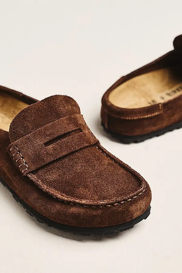 BIRKENSTOCK Naples Suede Clogs - Carafe