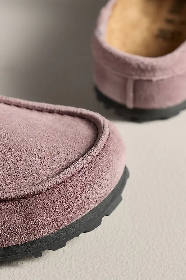 BIRKENSTOCK Naples Suede Clogs - Faded Purple