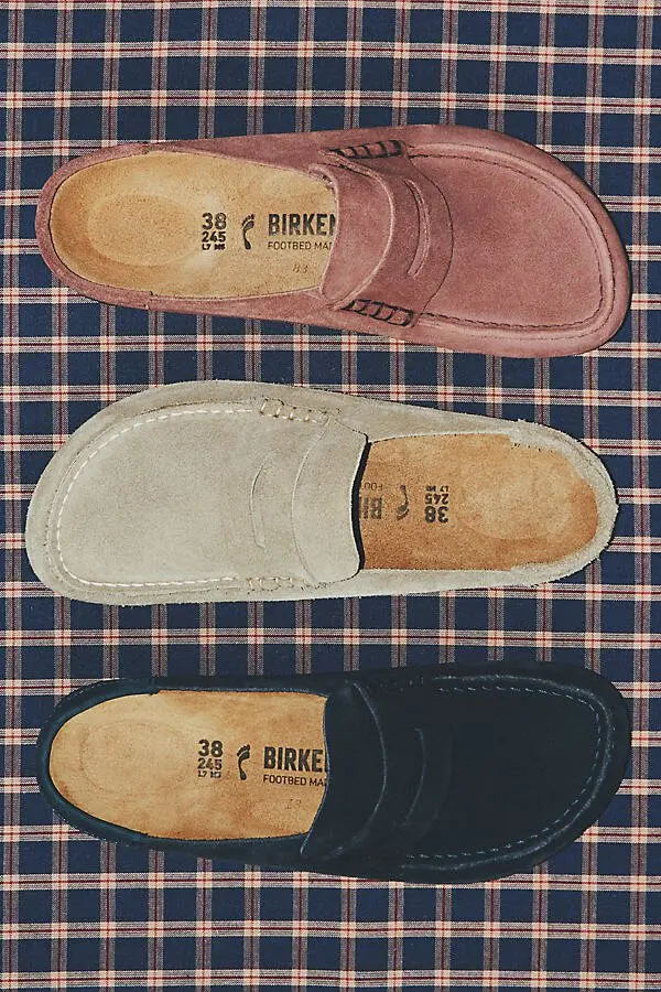BIRKENSTOCK Naples Suede Clogs - Pepper