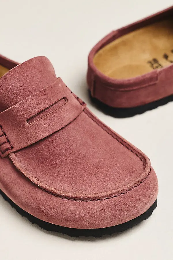 BIRKENSTOCK Naples Suede Clogs - Pepper
