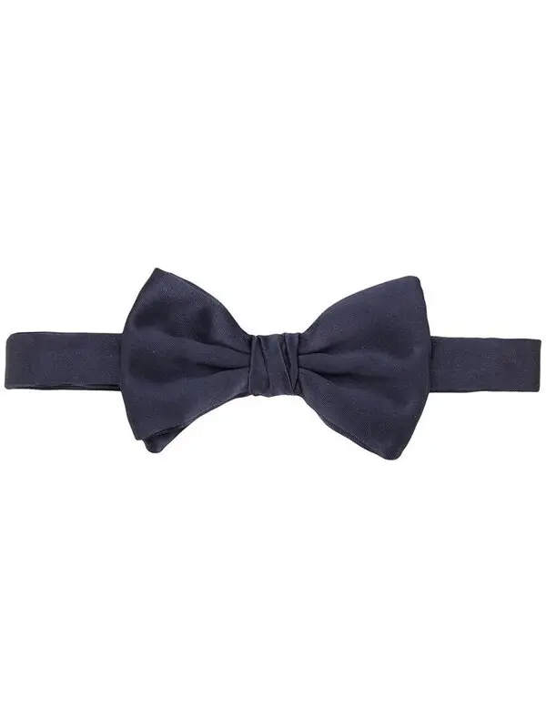 Giorgio Armani Woven Bow Tie - Blue