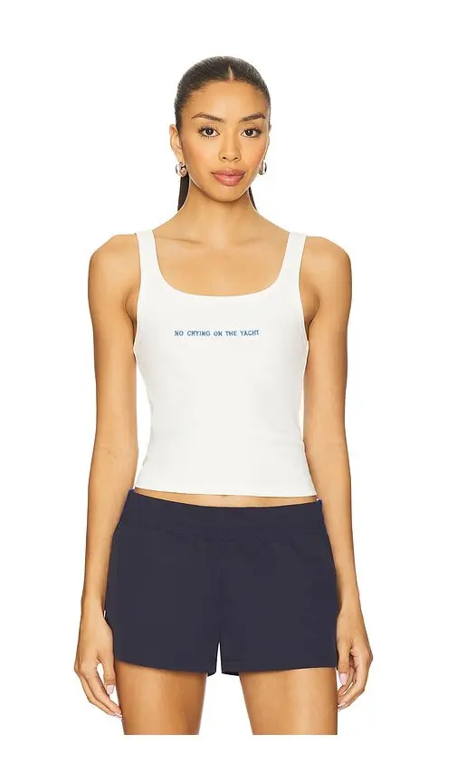YELLOW THE LABEL No Crying Tank" Top